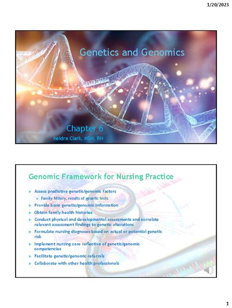Genetics And Genomics Handout Ch 6 Spring 23 Genetics And Genomics Chapter 6 Keidra Clark