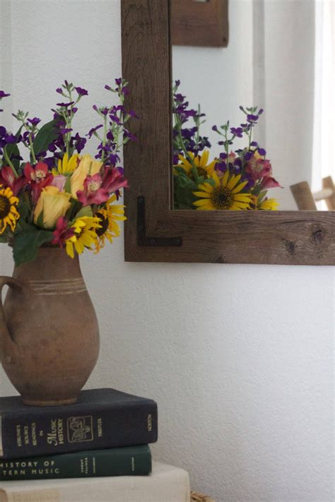 Wood Mirror Rustic Wall Mirror Large Wall Mirror Vanity Etsy