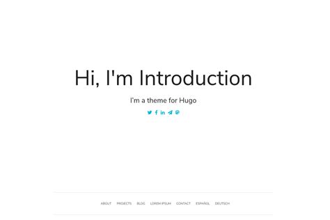 Introduction Hugo Themes