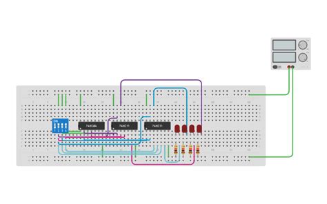 Circuit Design 1 X 4 Demultiplexer Tinkercad