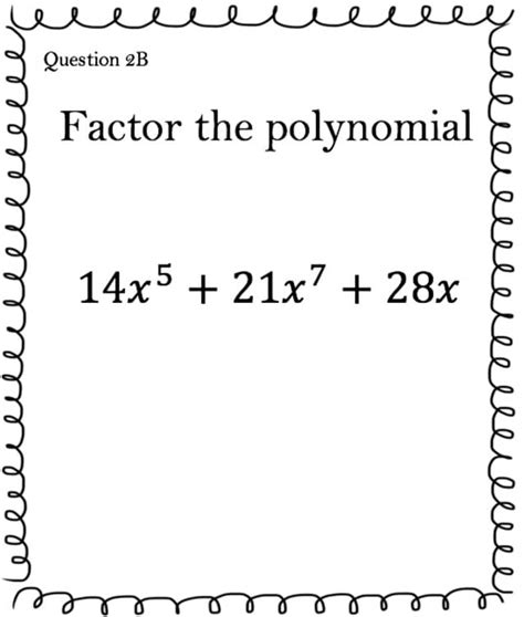 Monomial Factors Of Polynomials 30 Task Cards 3 Difficulty Levels