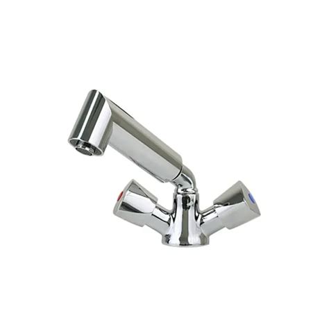 Scandvik Cold Water Tap With White Handle And 5‘ Chrome Flex Hose