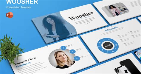 Woosher Шаблон лукбука Powerpoint Шаблоны презентаций Включая силовая установка и лейтмотив