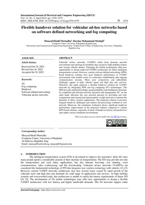 PDF Flexible Handover Solution For Vehicular Ad Hoc Networks Based On