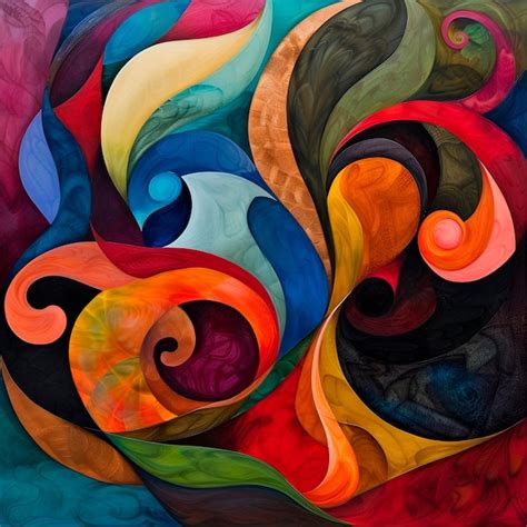 Premium Photo Abstract Swirling Shapes Background