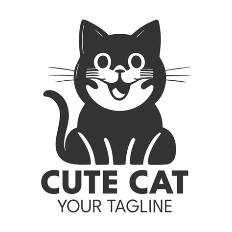 Premium Vector Cute Cat Logo Design Vector Template