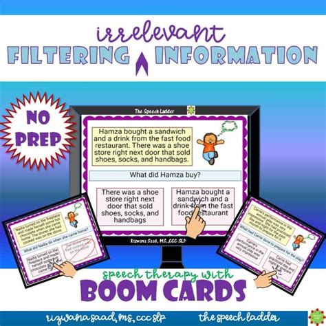 Filtering Irrelevant Information Boom Cards By The Speech Ladder