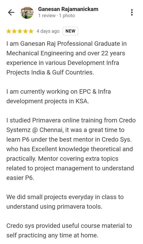 Credo Systemz On Linkedin Review Credosystemz Primaverap6 Reviews Oracle Primaverap6