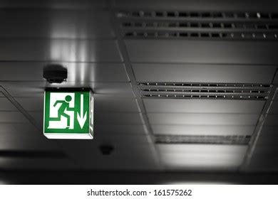 Exit Sign On Wall Stock Photo 161575262 Shutterstock