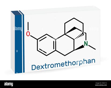 Dextromethorphan Dxm Molecule Antitussive Drug Skeletal Chemical Formula Paper Packaging