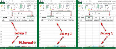 Cara Edit 2 Atau Lebih Sheet Excel Secara Bersamaan M Jurnal