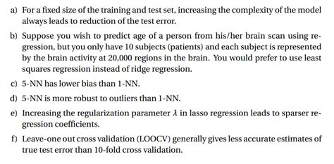 Solved A For A Fixed Size Of The Training And Test Set