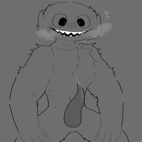 Rule 34 Breath Cum Garten Of Banban Green Fur Heart Shaped Pupils Jumbo Josh Open Mouth