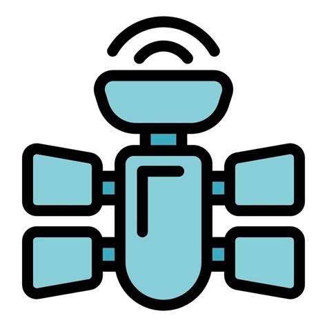 Space Satellite Orbiting Earth Transmitting Signals 52733710 Vector Art