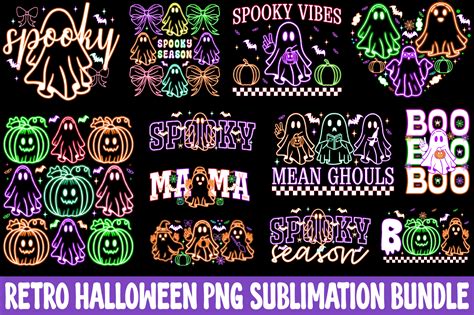 Retro Halloween Png Sublimation Bundle Graphic By Vectorart · Creative