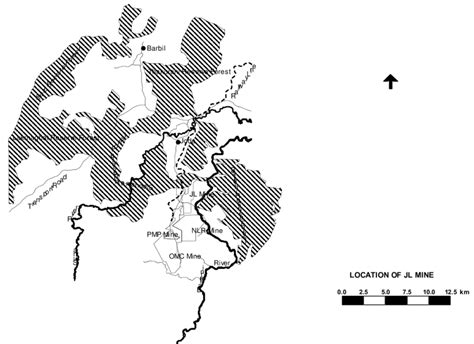 Location Plan Of Jl Nlr Pmp And Omc Mines Download Scientific Diagram