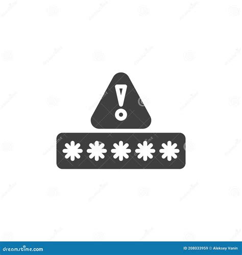 Wrong Password Code Vector Icon Stock Vector Illustration Of Privacy