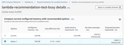 AWS Compute Optimizer を使用した AWS Lambda のコストとパフォーマンスの最適化 Amazon Web