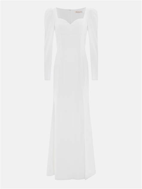 Платье макси с фигурным вырезом на лифе :: LICHI - Online fashion store