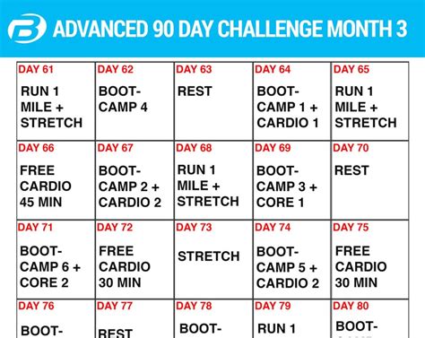 90 Day Workout Plan Pdf Change Comin