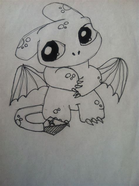 Chibi Toothless Drawing By Tigereyes Dragoart