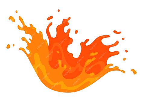 물총 튀다 다채로운 흐르는 튄 자국이있는 순수한 주스 또는 액체 방울 추상 형태의 파도와 만화 그림 색상 물 튀김 프리미엄 벡터