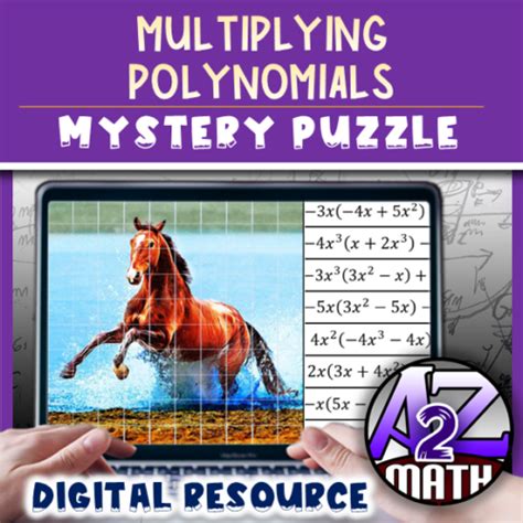 Multiplying Polynomials By Monomials Activity Digital Pixel Art Mystery