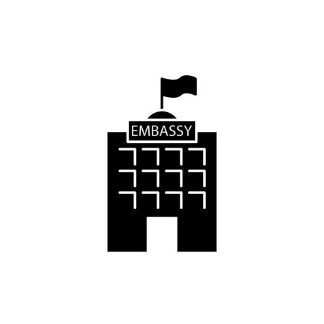 Embassy Concept Line Icon Simple Element Illustration Embassy Concept