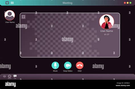 Zoom Interface Vector Illustration Video Call Interface Meeting App