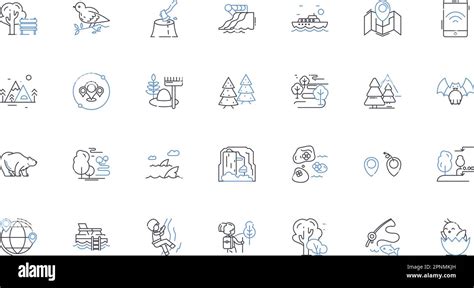 Dancing Partying Line Icons Collection Grooving Boogying Shaking
