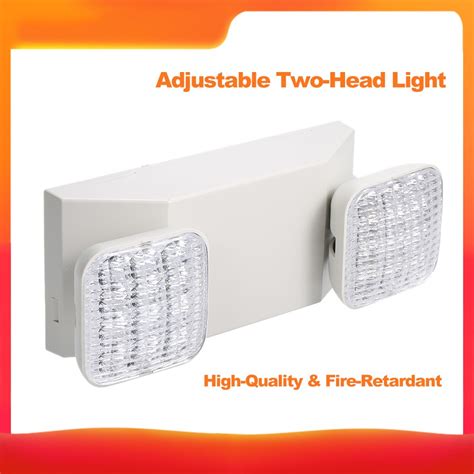 Leds Emergency Light Ac85 265v Two Head Adjustable Grandado