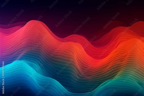 Abstract Background With A Waves Effect In Vibrant Purple And Blue Colors Creating A Dynamic