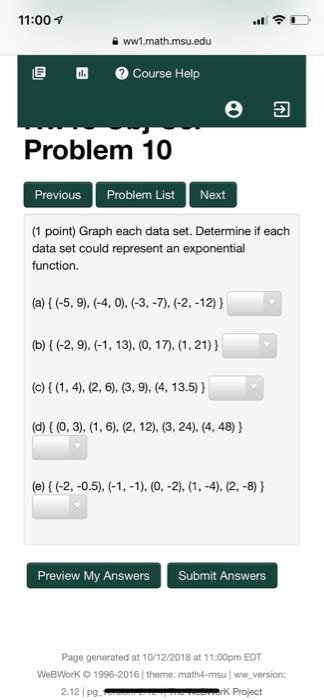 Solved 10 旦 M Course Help Hw18 Obj