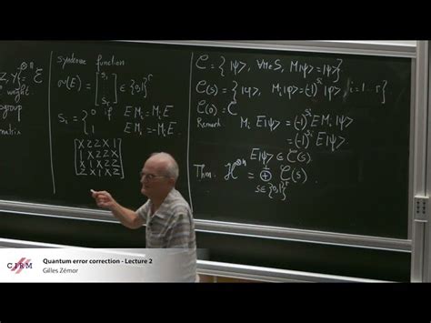 Free Video Quantum Error Correction Lecture 2 From Centre International De Rencontres