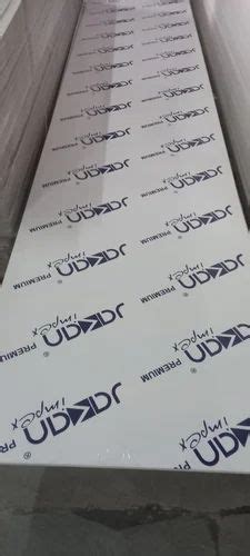 White Pure Acrylic Solid Surface Corian Sheet Thickness 12 Mm Size