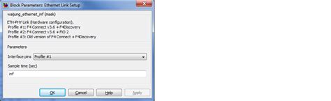 Hardware Modules Amg Ethernetinf Waijung Simulink Block Support Ethernet Link Setup