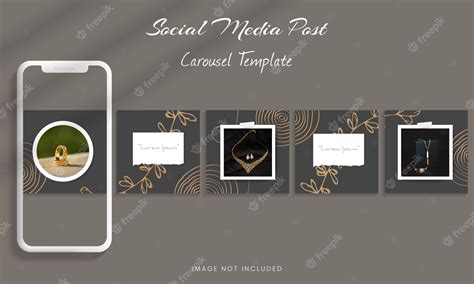 소셜 미디어 인스타그램 회전 목마 게시물 템플릿 프리미엄 벡터