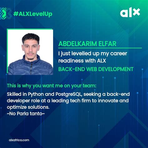 Abdelkarim Elfar On Linkedin Graduation Alx Webdevelopment Techjourney Professionalgrowth