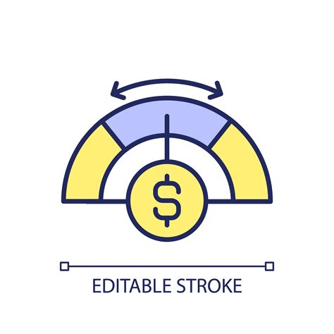 2d Editable Cost Control Icon Representing Construction Cost Isolated Vector Multicolor Thin