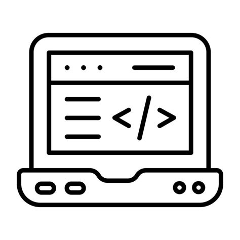 A Linear Design Icon Of Web Programing 40208207 Vector Art At Vecteezy