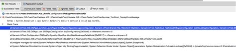 S Error In Executing The Xamarinuitest For Some Reason