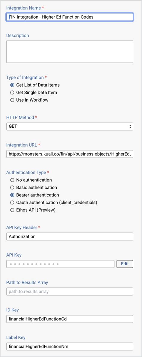 Setup Api Integrations With Kuali Financials Kuali