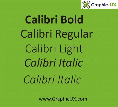 Calibri Font Free GraphicUX