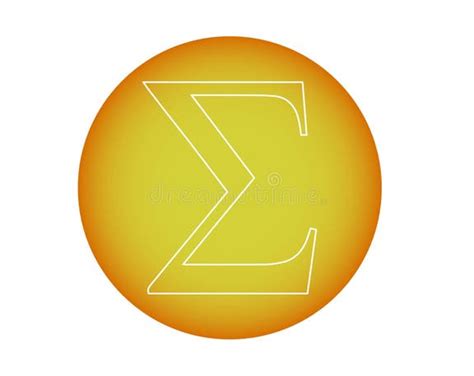 Sigma Symbol White Background Minimalist Design Mathematical