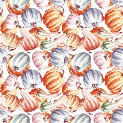 Premium Vector Pumpkins Seamless Pattern