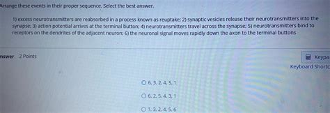 Answered Arrange These Events In Their Proper Sequence Select The