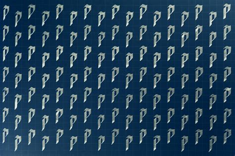 진한 파란색 연습 쓰기 워크 시트에 흰색 으로 문자 필기 기호 채우기 패턴입니다 서예 문자 P 학습 기술 종이 페이지 서예 문자