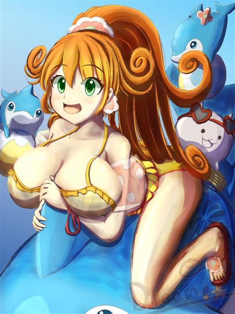Rule 34 1girls Beach Ball Bikini Blush Cat Battle Cats Dolphin