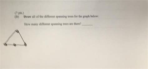 Solved Pm A Draw All Of The Different Spanning Trees For Chegg