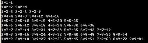 PTA题目求解python打印九九乘法表 博问 博客园
